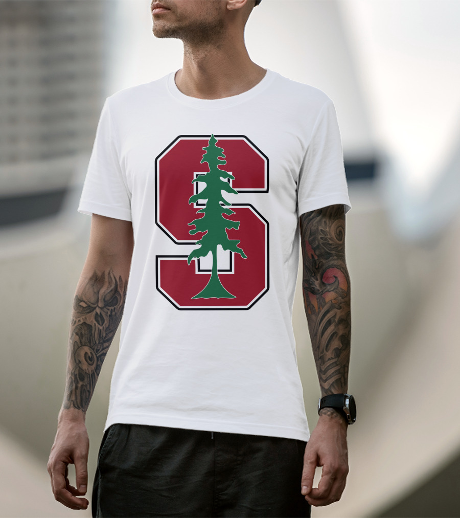 Stanford University Cardinal Logo With Tree T-Shirt