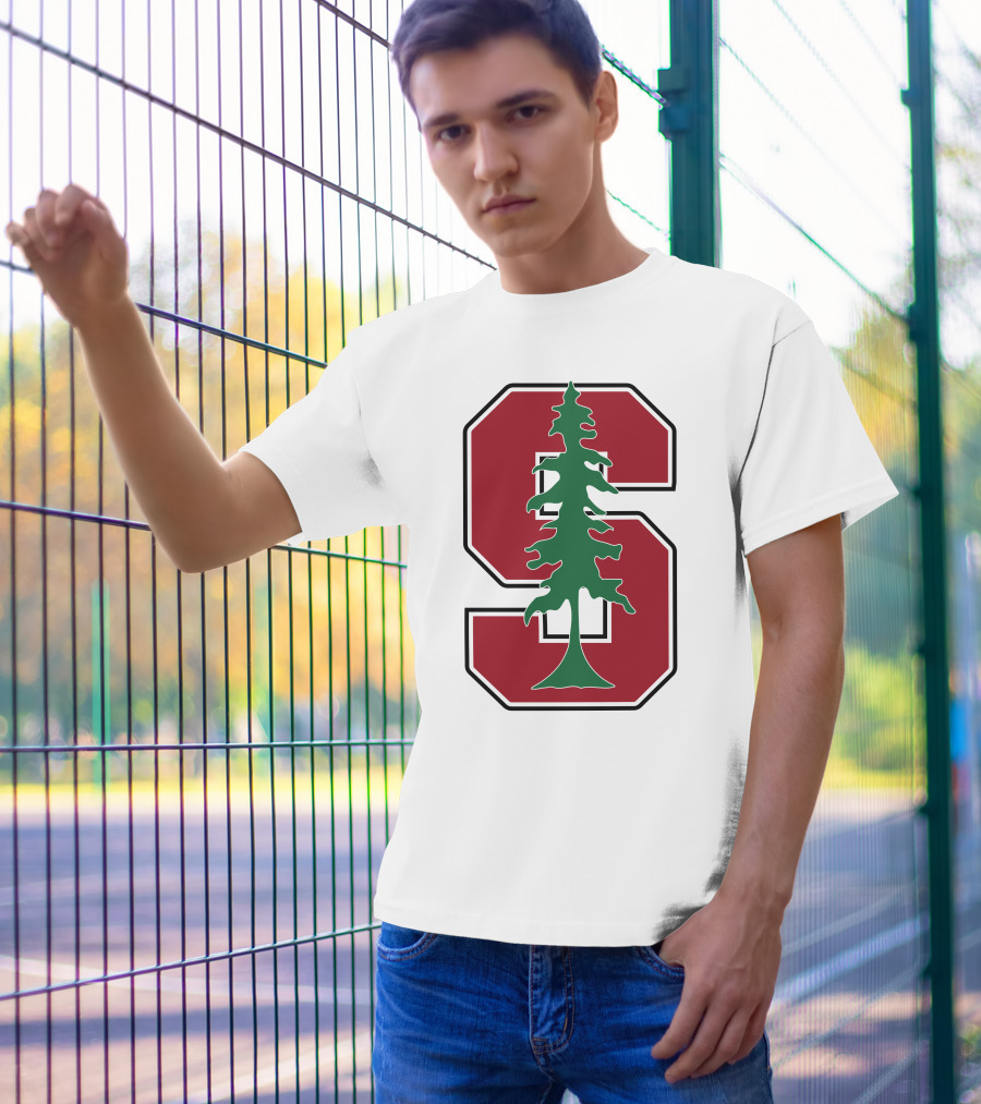 Stanford University Cardinal Logo With Tree T-Shirt