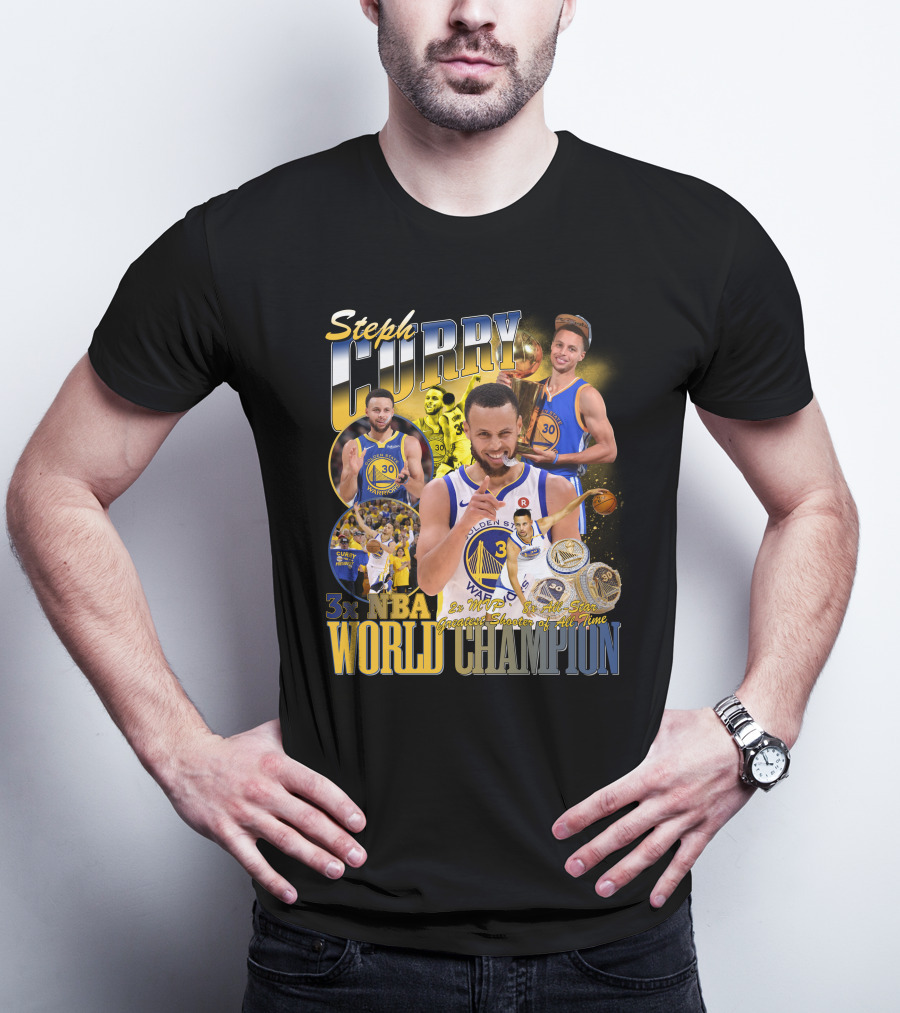 Steph Curry 3x NBA MVP World Champion Greatest Shooter Of All Time T-Shirt