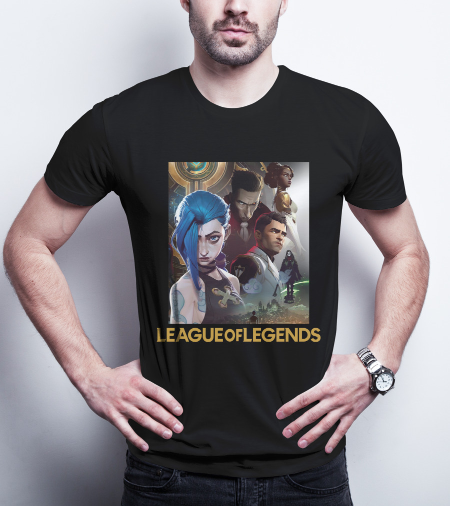 LEAGUE OF LEGENDS ARCANE CHARACTERS COLLAGE T-Shirt
