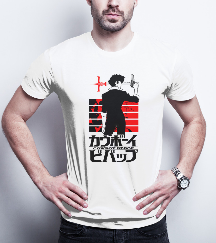 Cowboy Bebop Spike Spiegel Red Stripes Jet Swordfish II T-Shirt