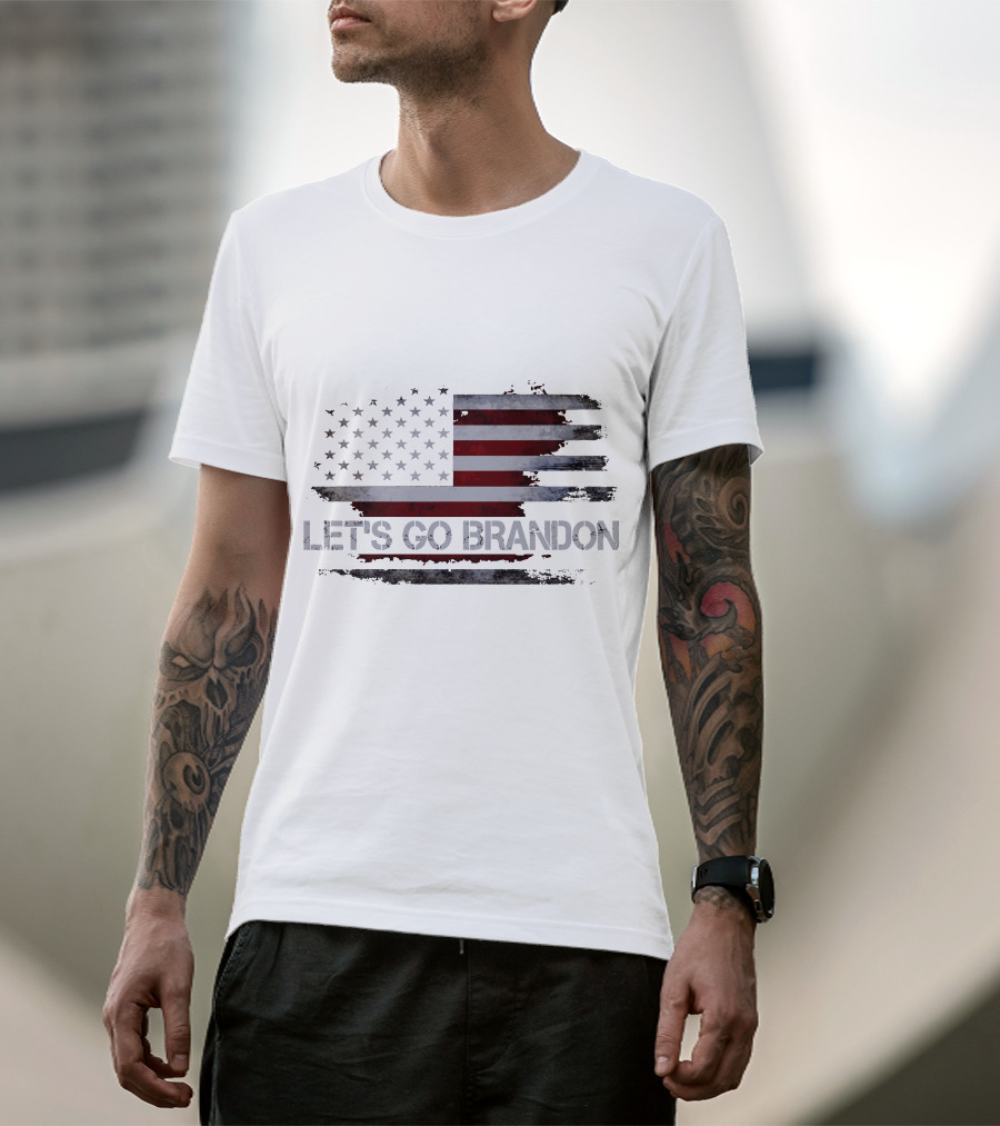Let's Go Brandon American Flag Conservative Anti Liberal T-Shirt