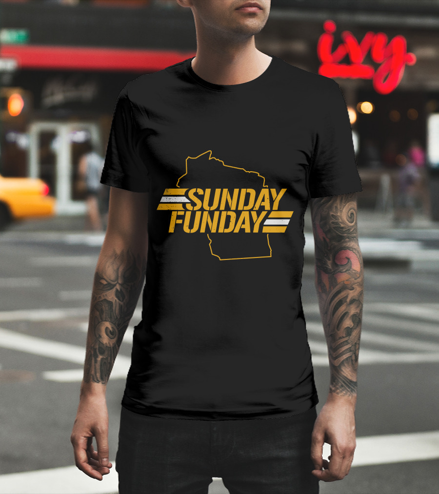 Sunday Funday Wisconsin Green Bay Packers T-Shirt