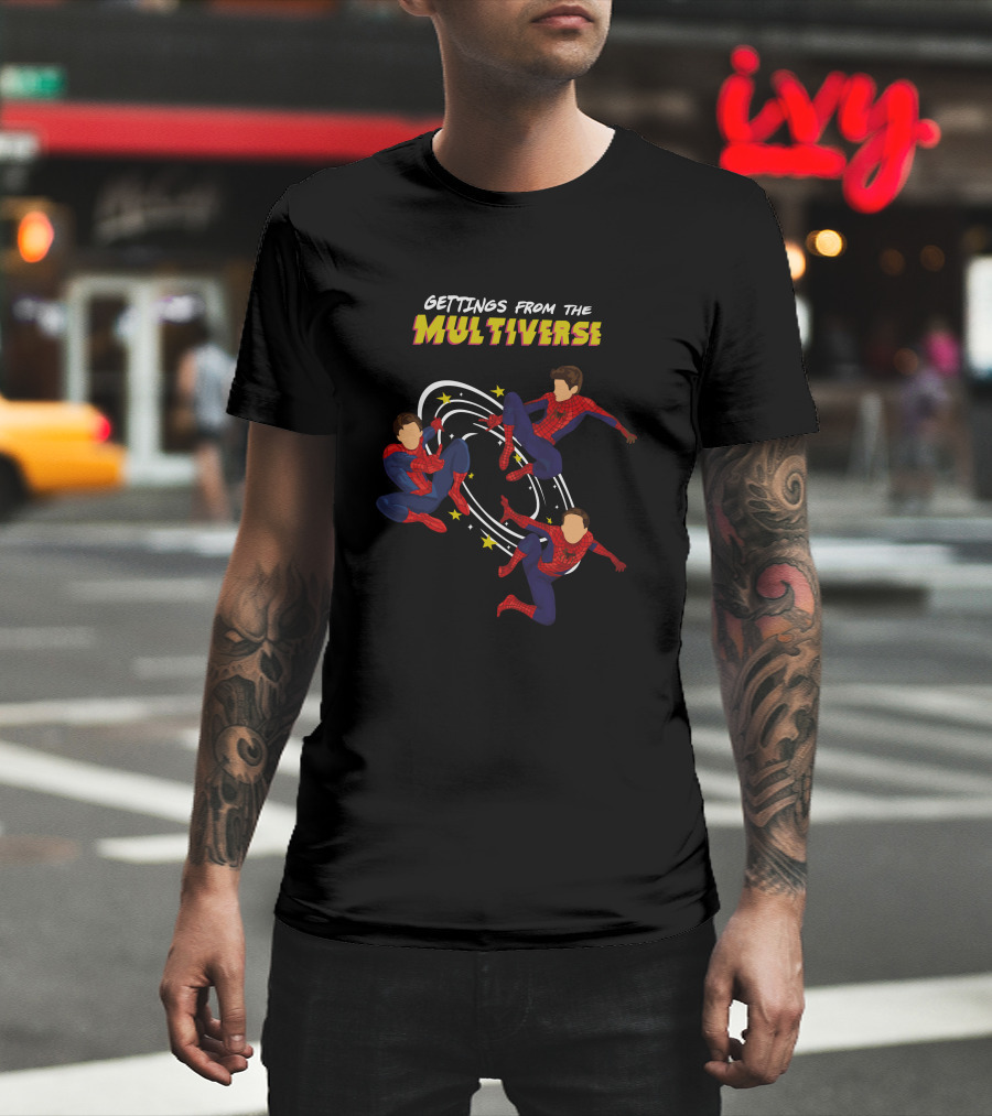 GETTINGS FROM THE MULTIVERSE SPIDER-MAN TRIO T-Shirt