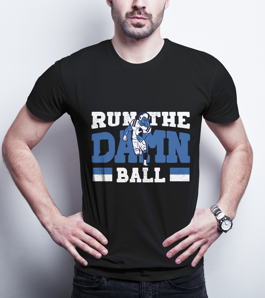 Run The Damn Ball Colts Football Player Iconic T-Shirt