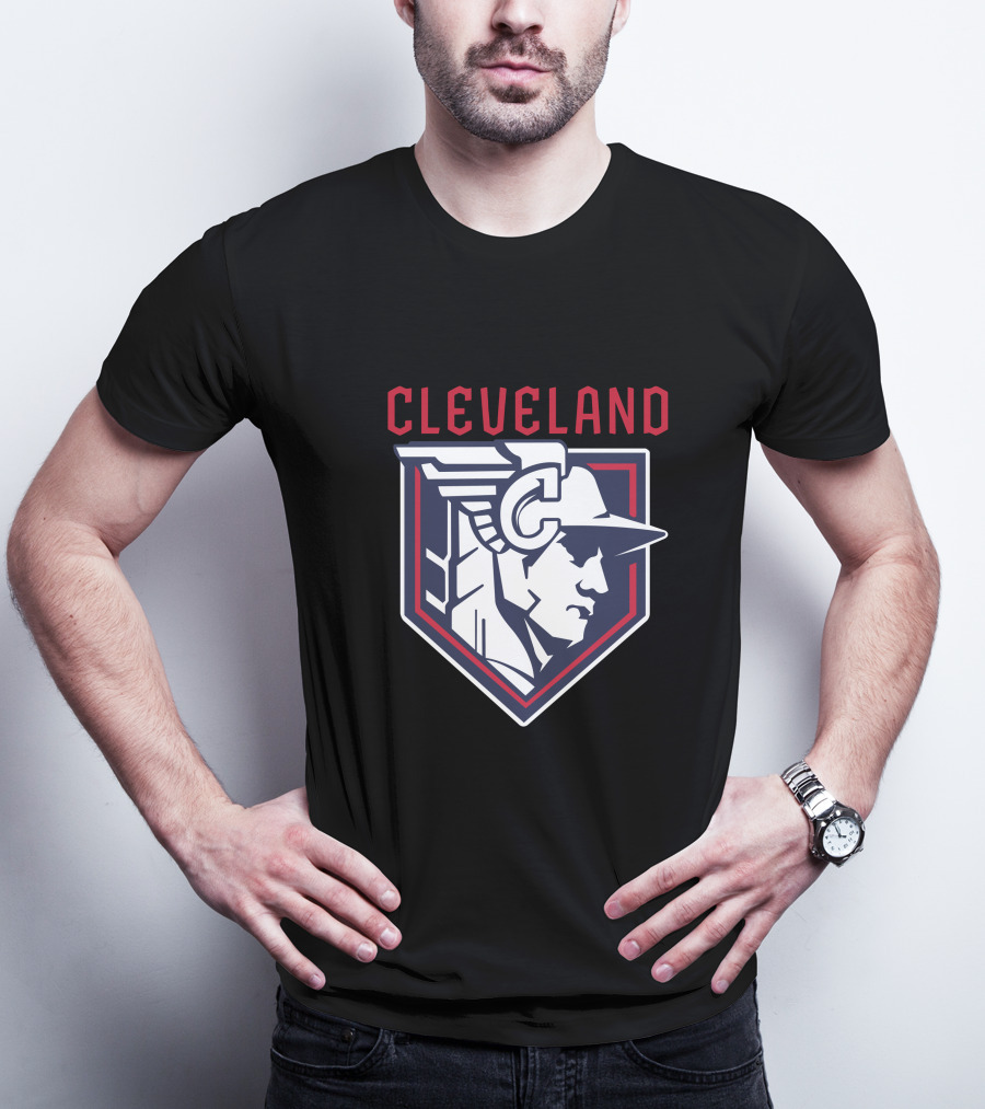Cleveland Guardian-Inspired Baseball Emblem T-Shirt