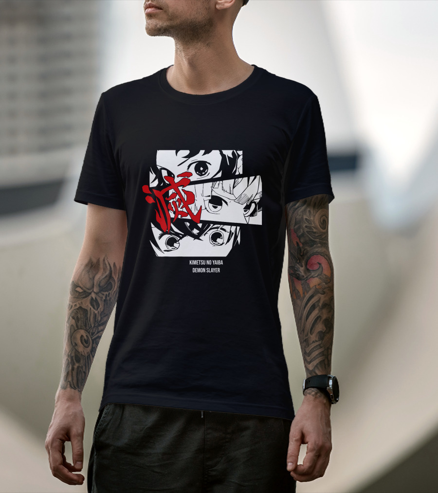 Kimetsu No Yaiba Demon Slayer Manga Panel Art Eyes T-Shirt