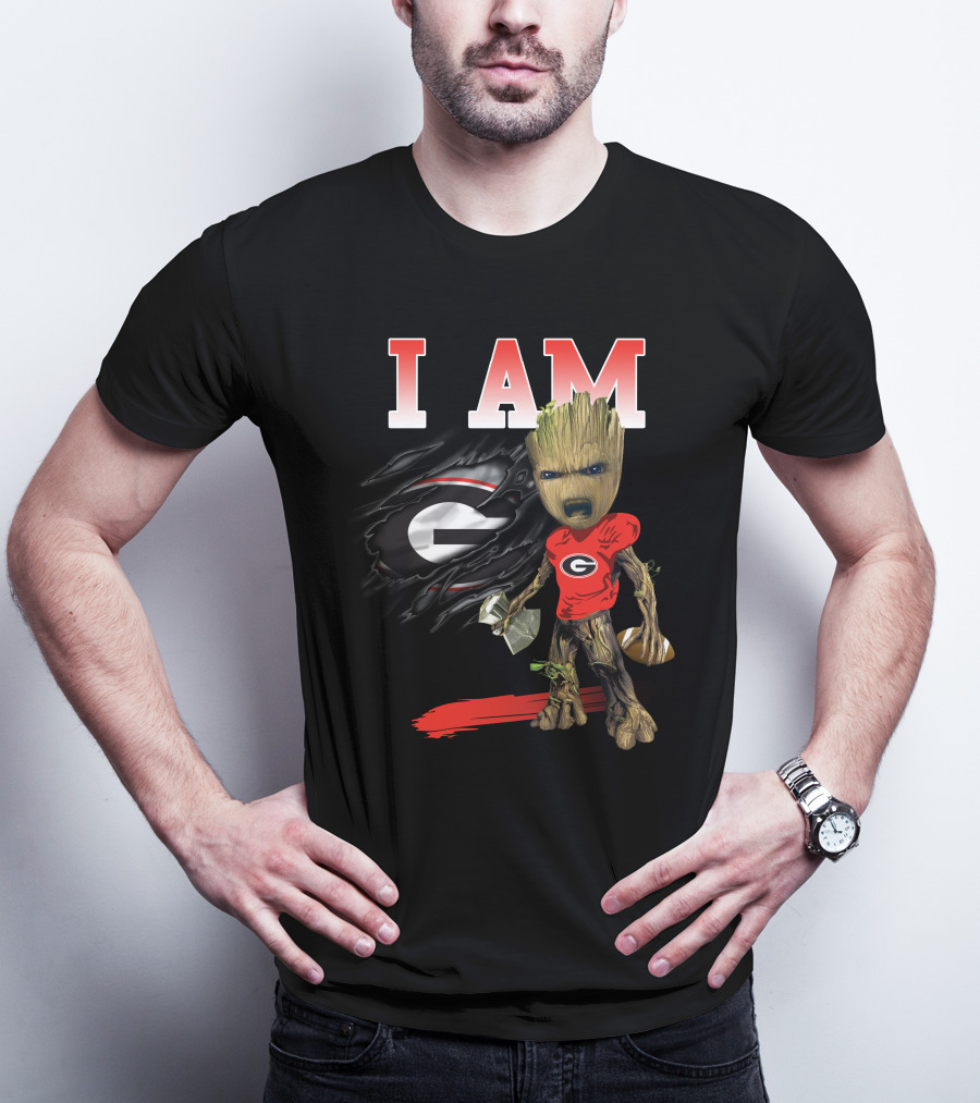 I Am Gr Gb New Georgia Bulldogs Football Groot T-Shirt