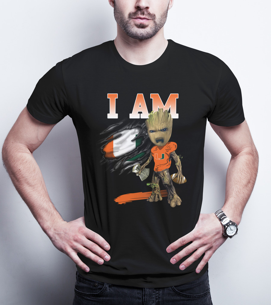 I Am Um Groot Football Hammer U T-Shirt