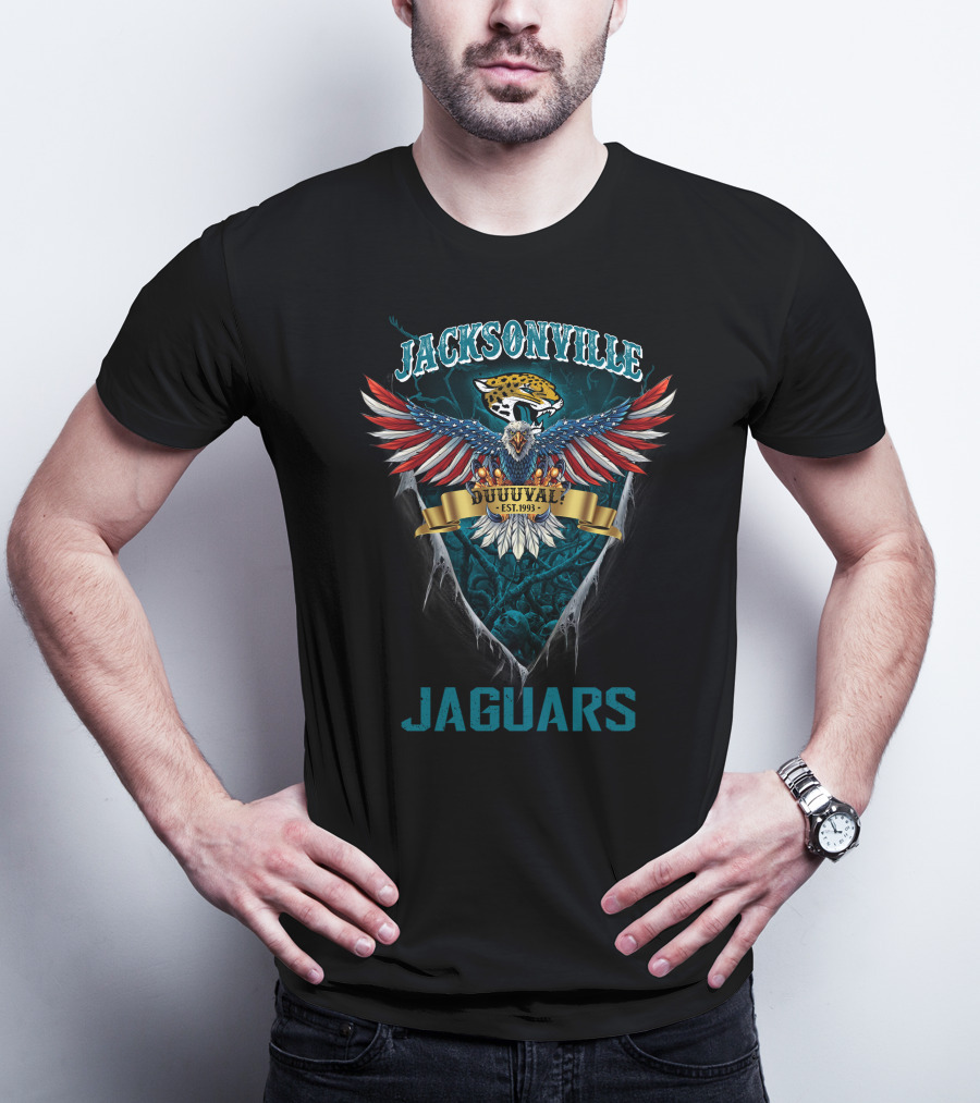 Jacksonville Jaguars Nfl Us Eagle Duuuval Est. 1993 T-Shirt