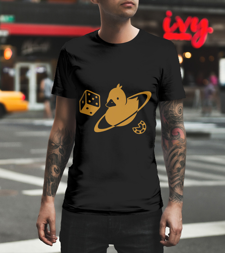 Duck Saturn Dice Horseshoe Iconic Elements T-Shirt