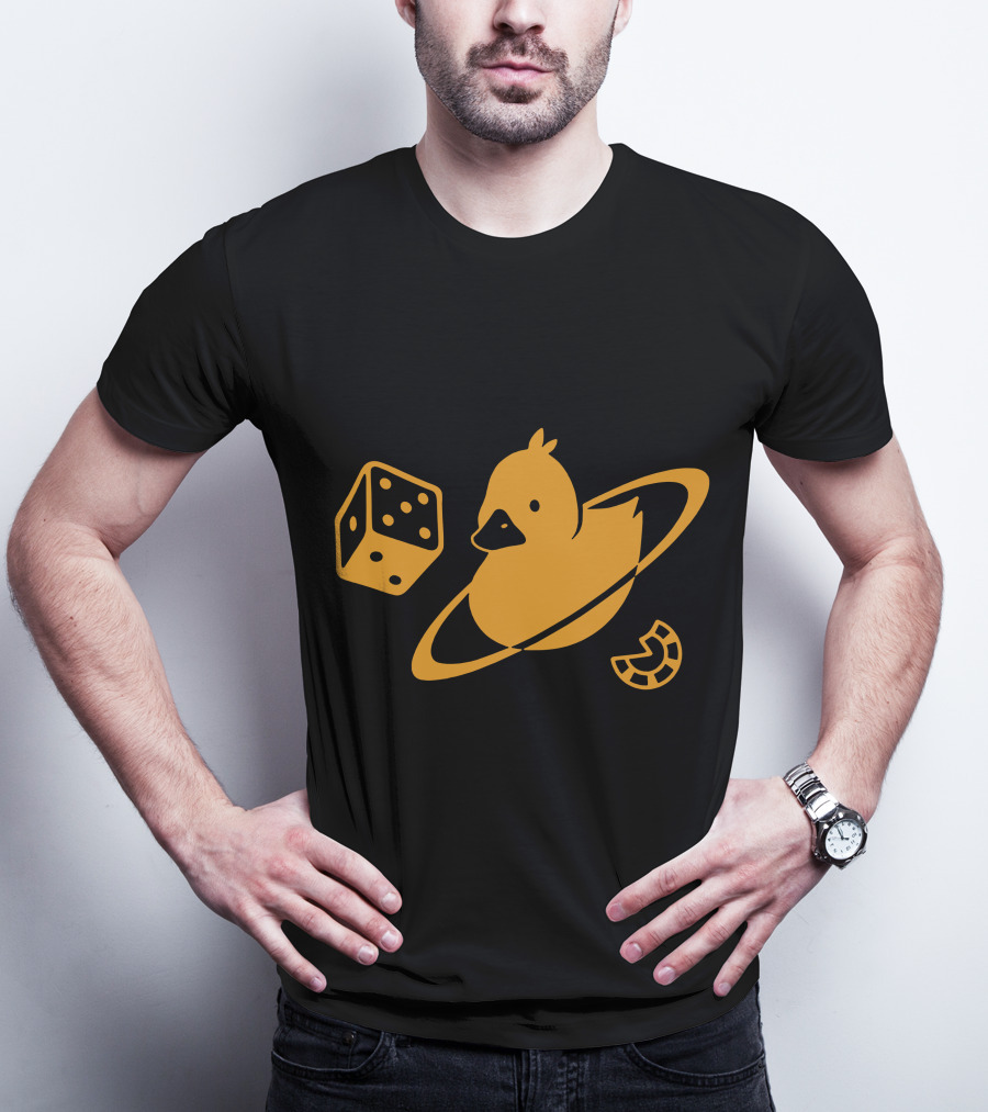Duck Saturn Dice Horseshoe Iconic Elements T-Shirt