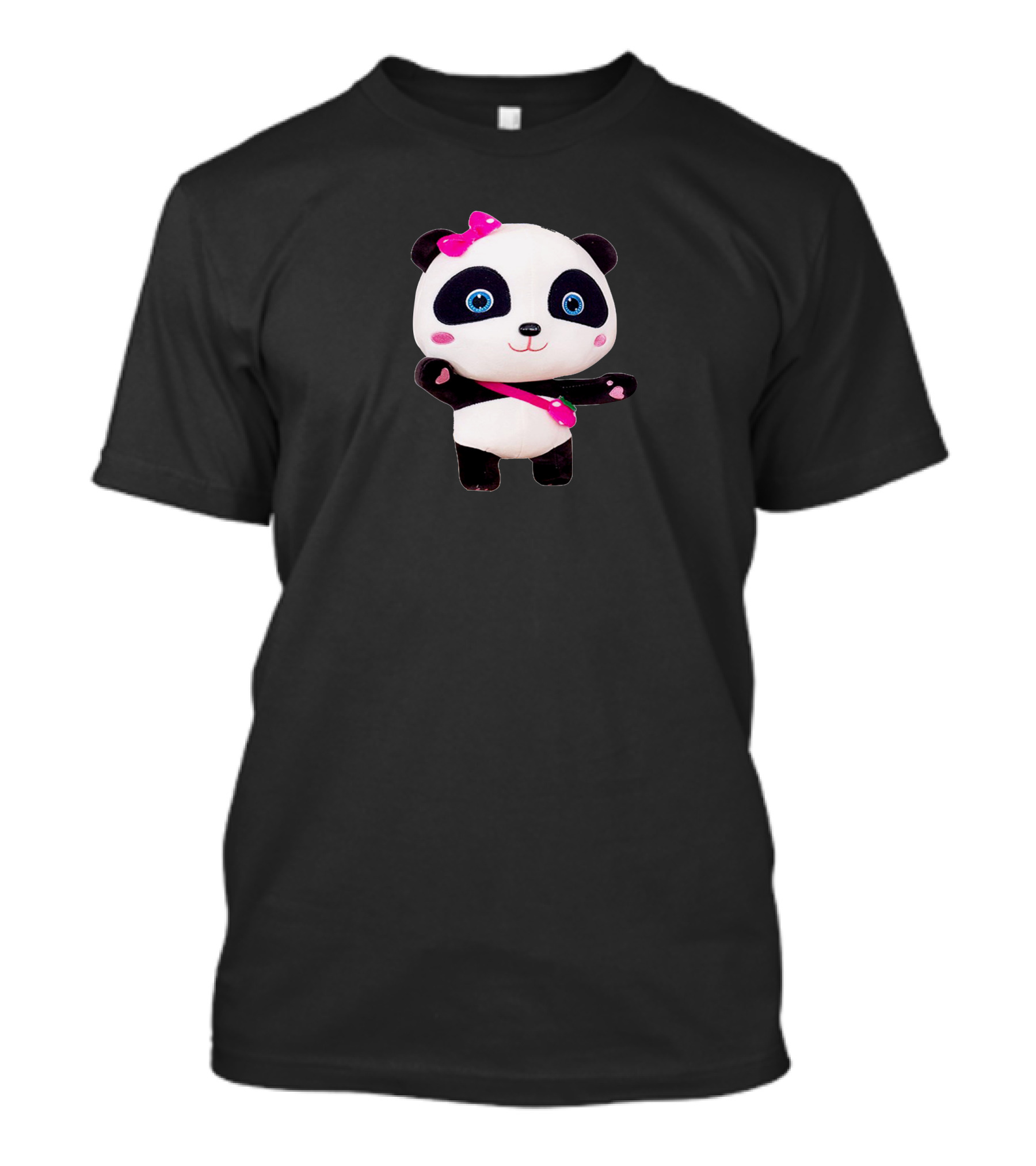 Gautruc2 Panda Plush Pink Bow T-Shirt