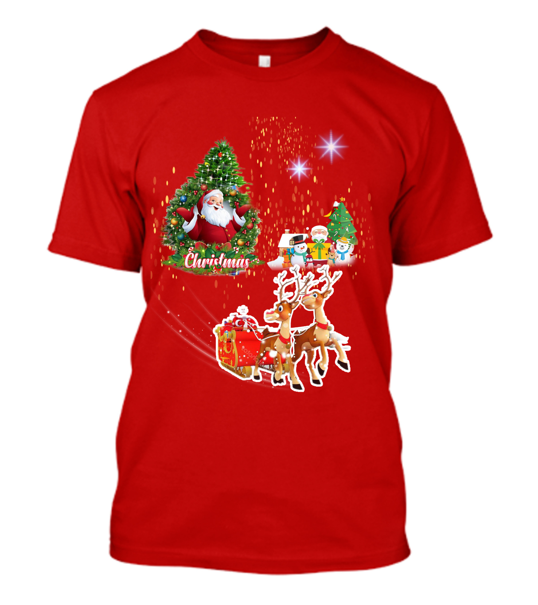 Christmas Santa Claus Reindeer Giang Sinh T-Shirt