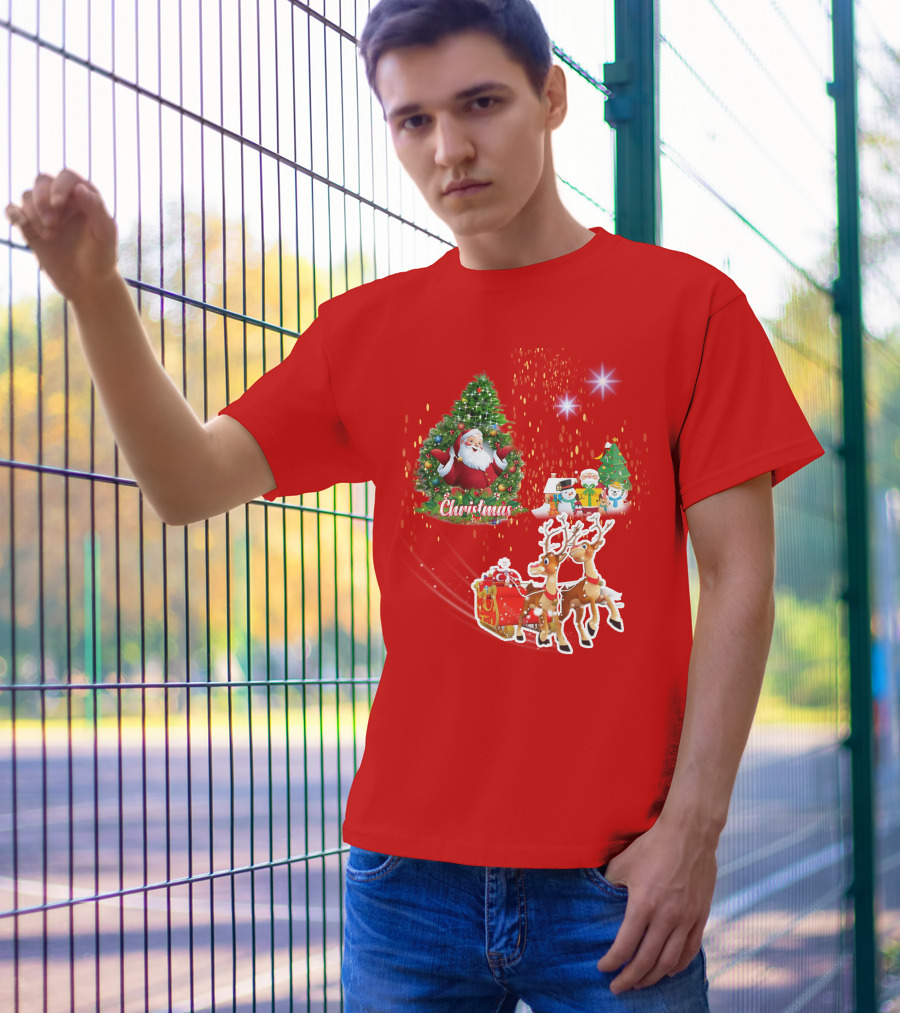 Christmas Santa Claus Reindeer Giang Sinh T-Shirt