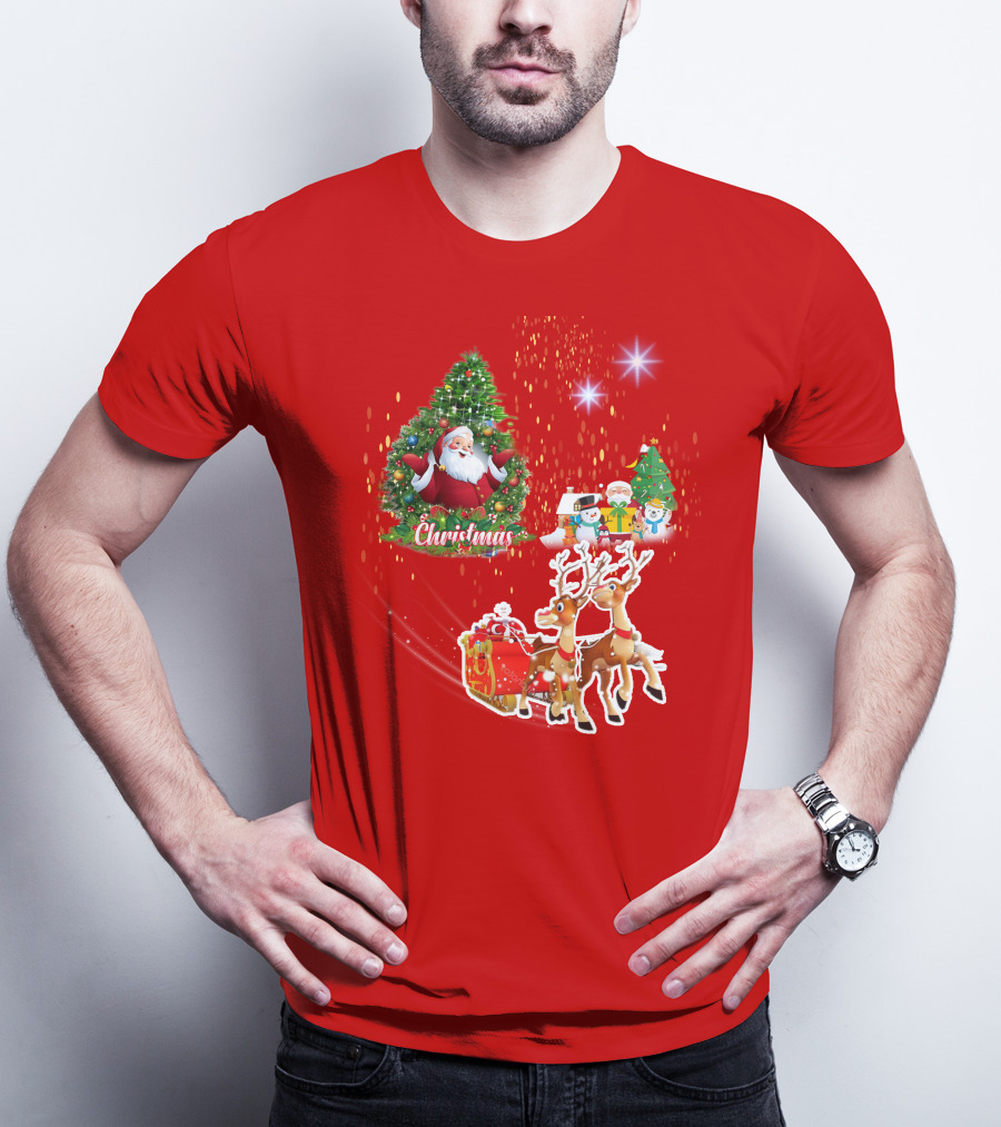 Christmas Santa Claus Reindeer Giang Sinh T-Shirt