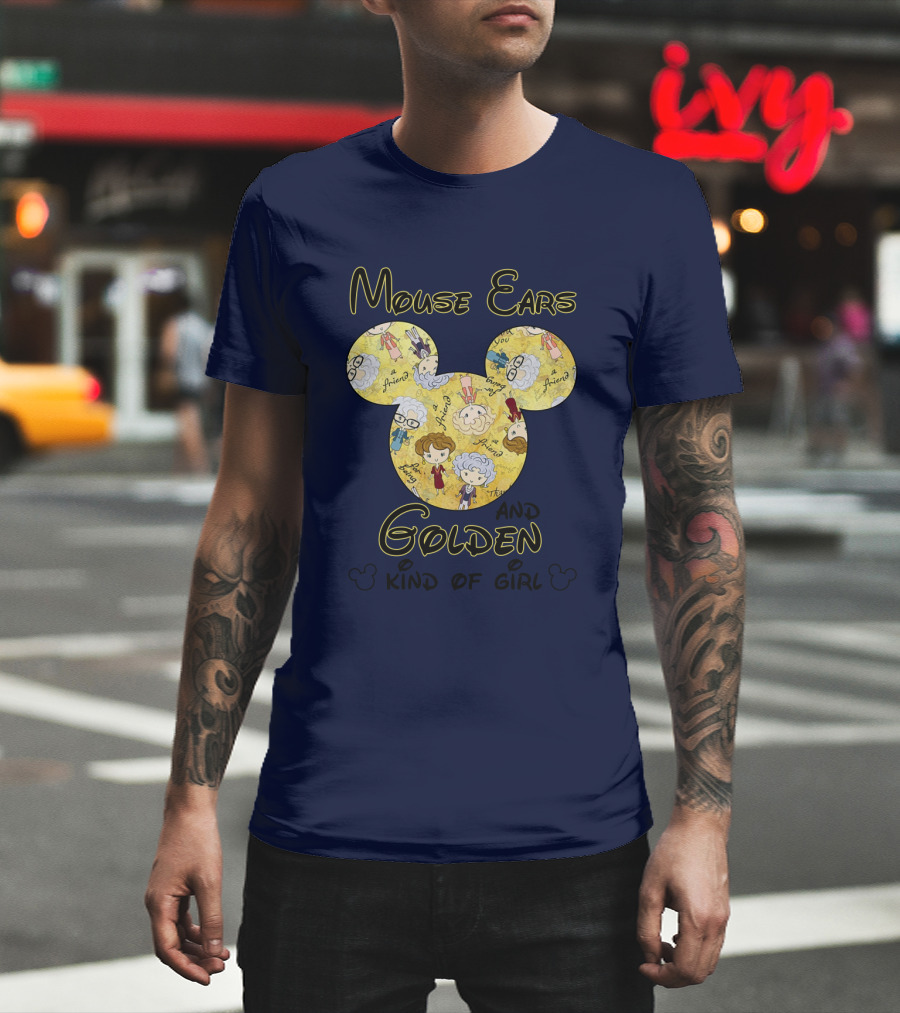 Mouse Ears And Golden Kind Of Girl Friends Mouse Ears T-Shirt