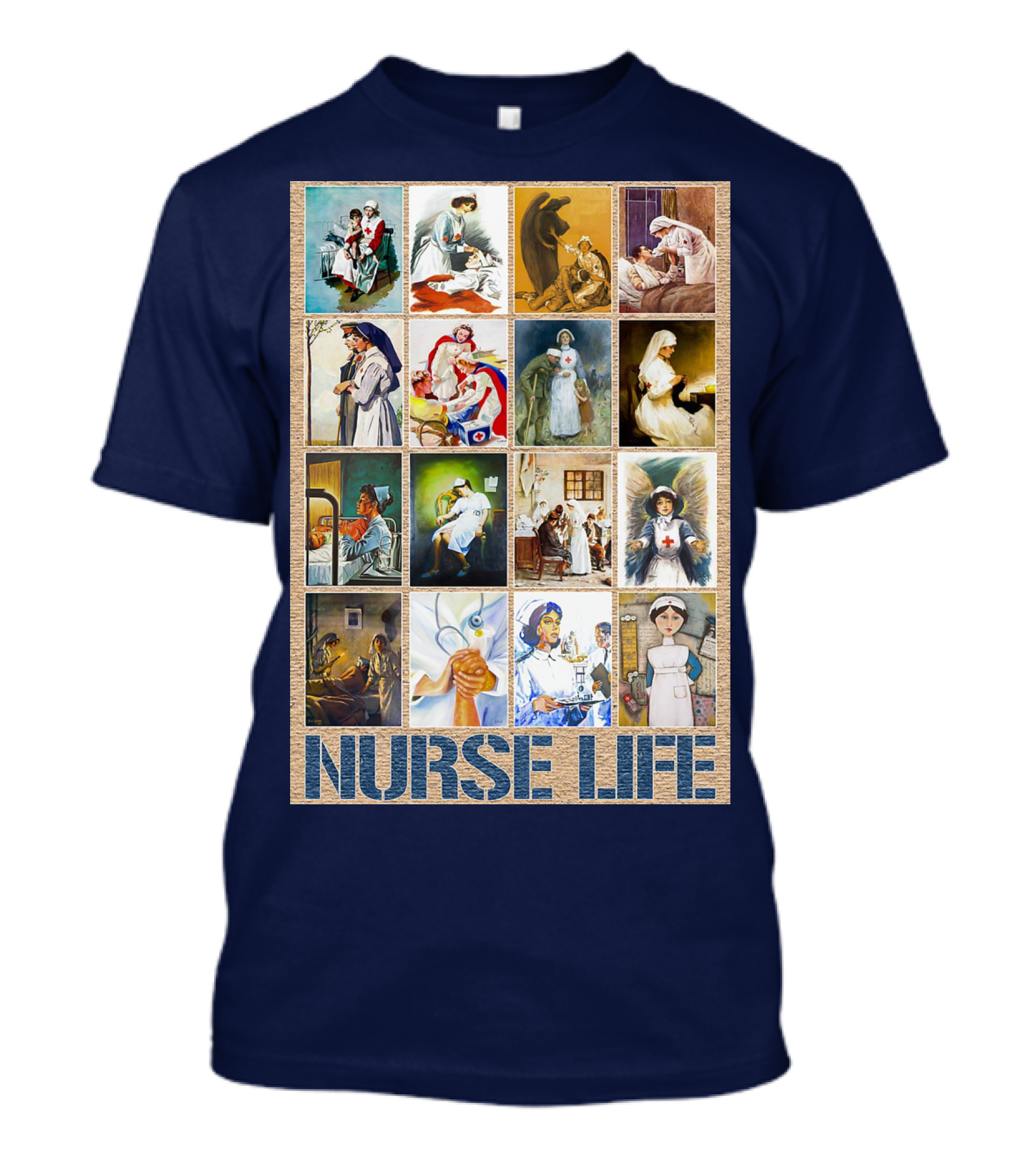 Nurse Life Vintage Nursing Images Collage T-Shirt