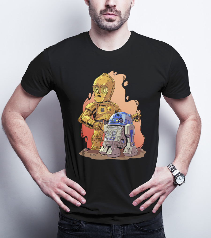 Chibi Star Wars C3PO R2-D2 Duo T-Shirt