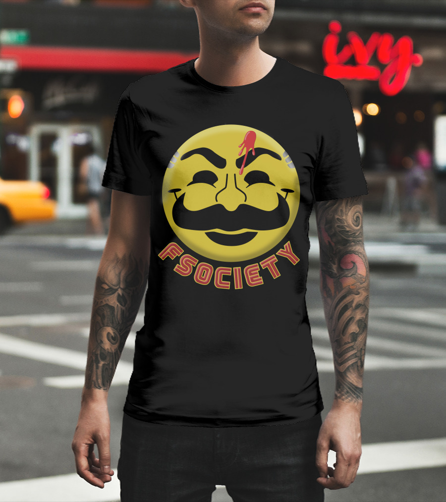 Fsociety Mr. Robot Smiley Face T-Shirt