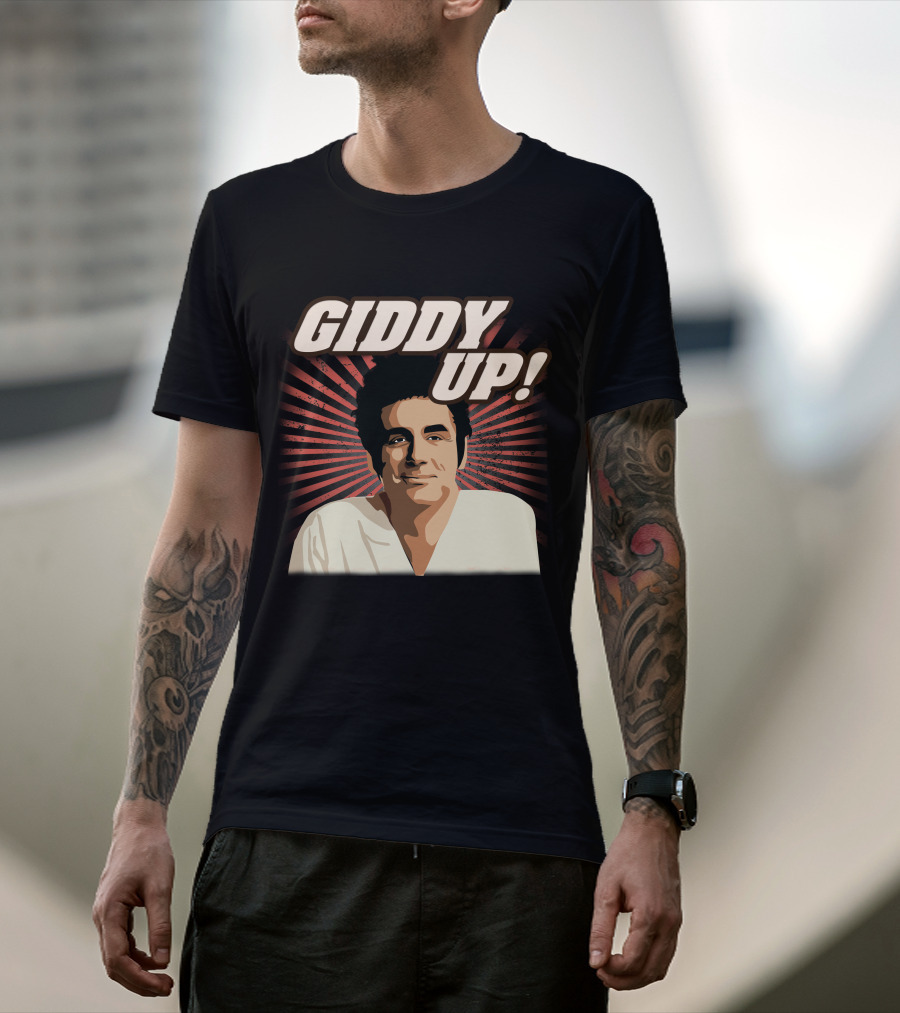 Giddy Up Seinfeld Kramer Retro Sunburst T-Shirt