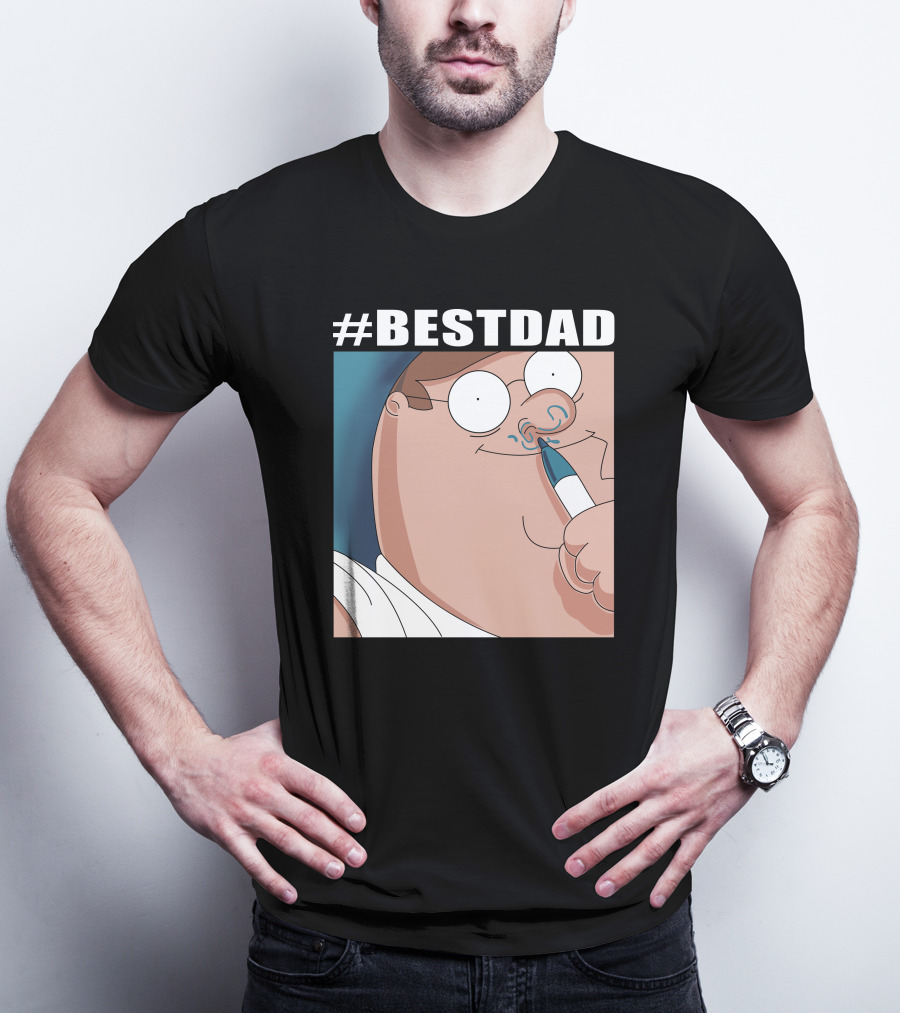 BESTDAD Family Guy Iconic Character Nose Drawing T-Shirt