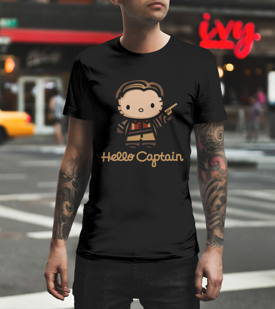 Hello Captain Kitty Firefly Mashup Character T-Shirt