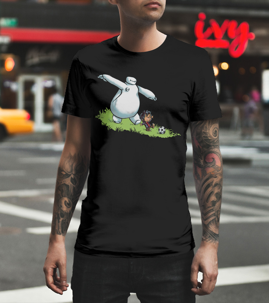 Hiro And Baymax Playing Soccer Big Hero 6 T-Shirt