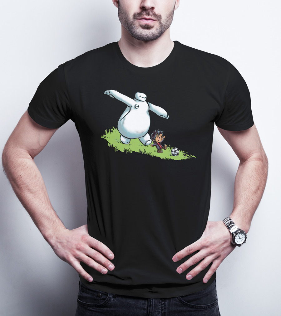 Hiro And Baymax Playing Soccer Big Hero 6 T-Shirt
