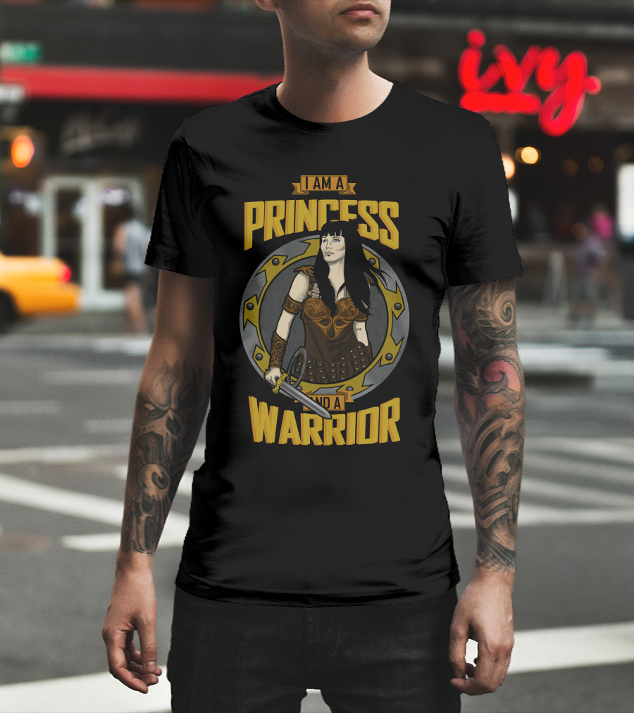I Am A Princess And A Warrior With Sword In Armor Circle T-Shirt