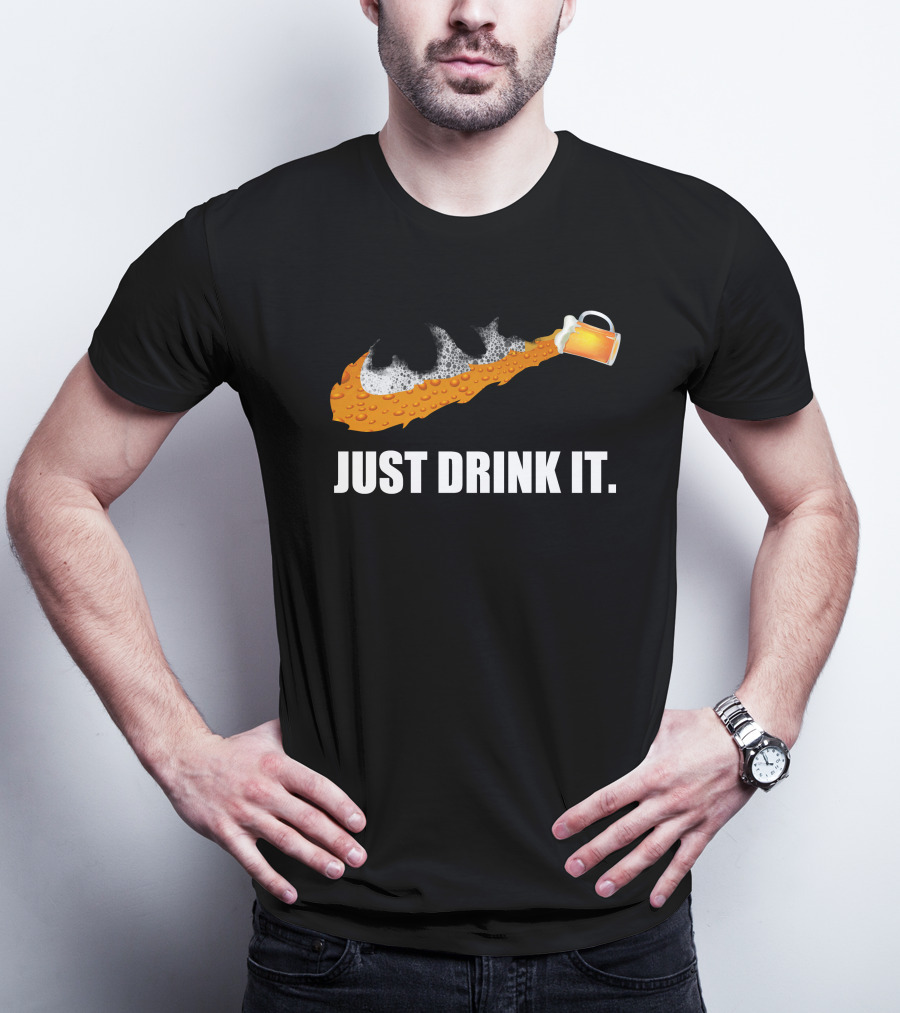 Love Beer Just Drink It Foamy Beer Swoosh Mug T-Shirt