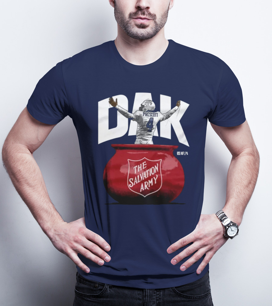 Dak Prescott NFLPA The Salvation Army Red Kettle T-Shirt