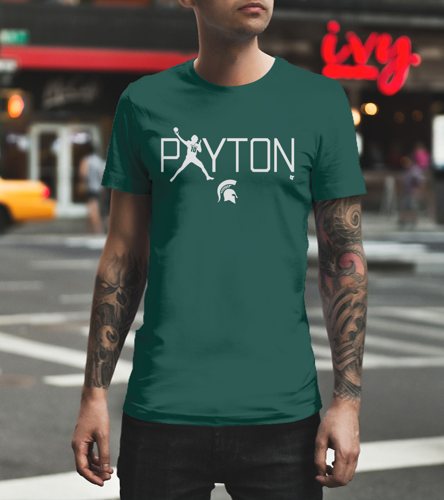 BreakingT Payton Thorne Michigan State Football Spartan Helmet T-Shirt