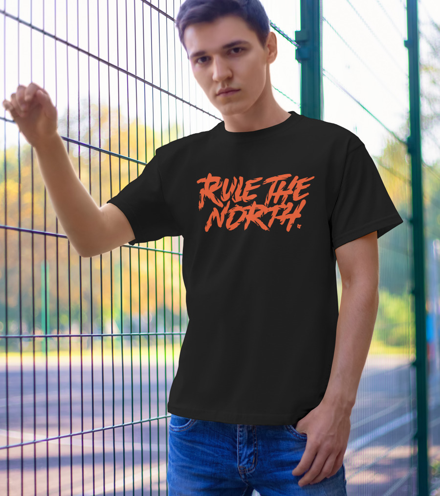 Rule The North Orange Bold Text T-Shirt