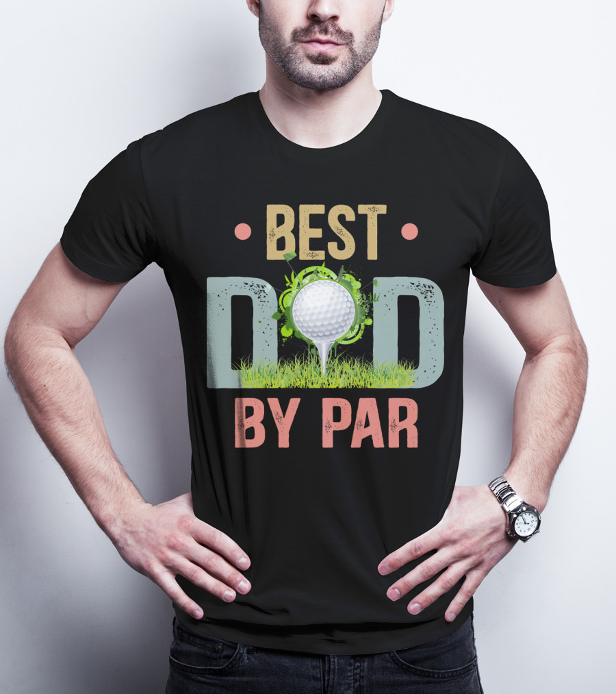 Best Dad By Par Funny Golf Father's Day Men's T-Shirt
