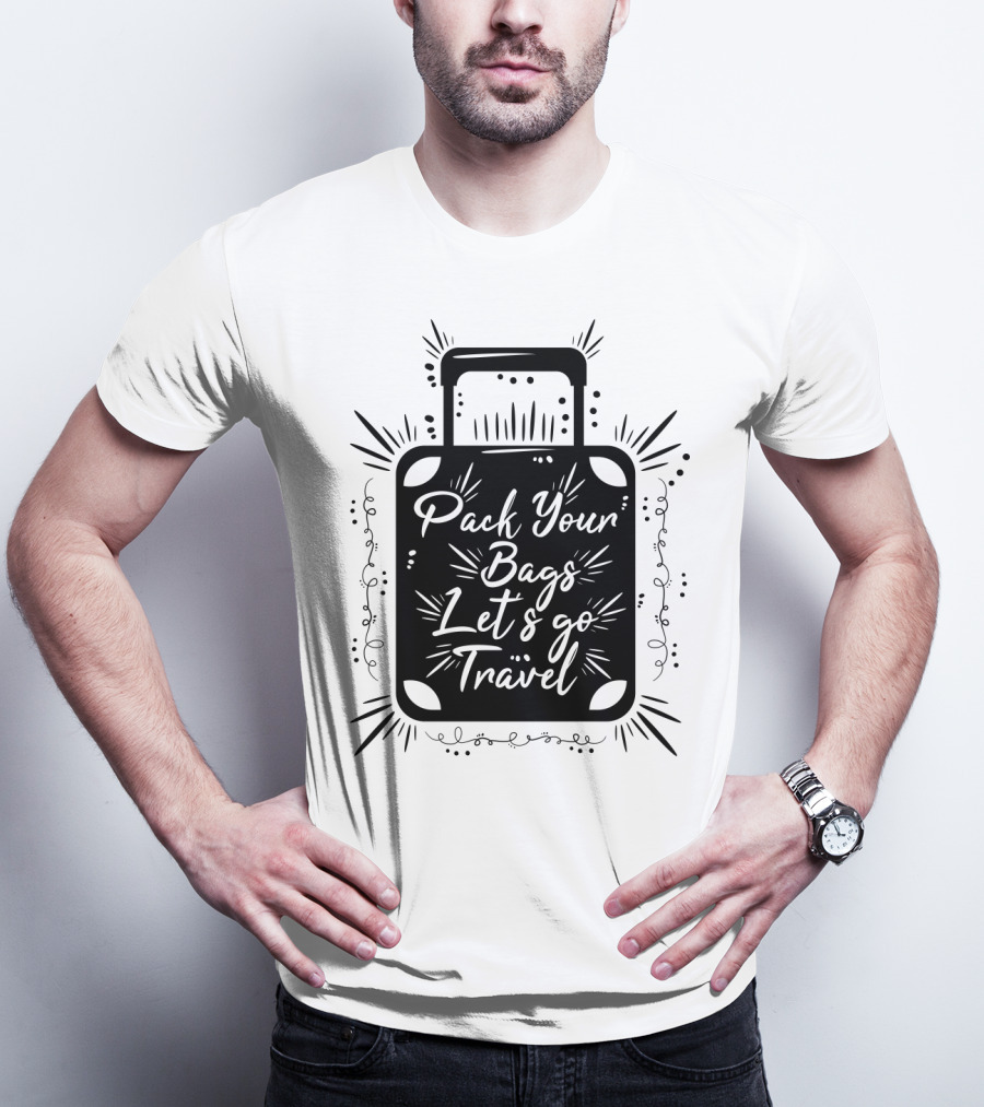 Pack Your Bags Let's Go Travel Adventure Suitcase T-Shirt