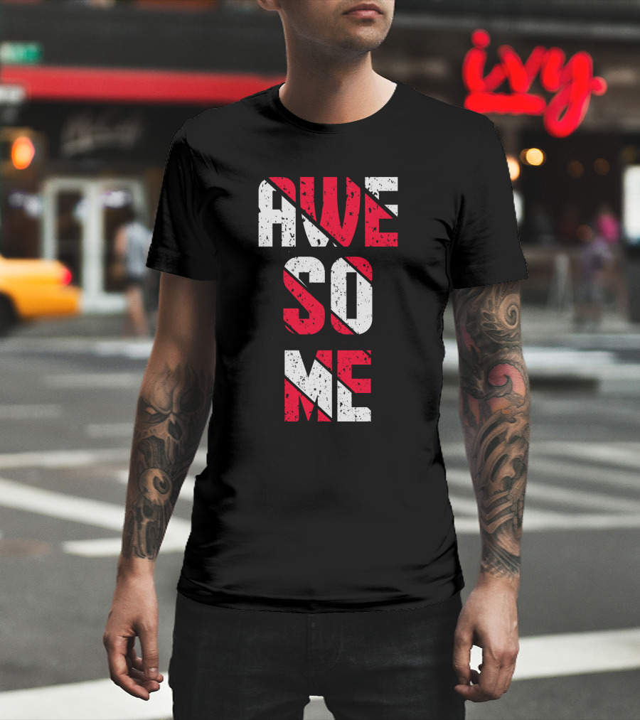 Awesome Distressed Red T-Shirt
