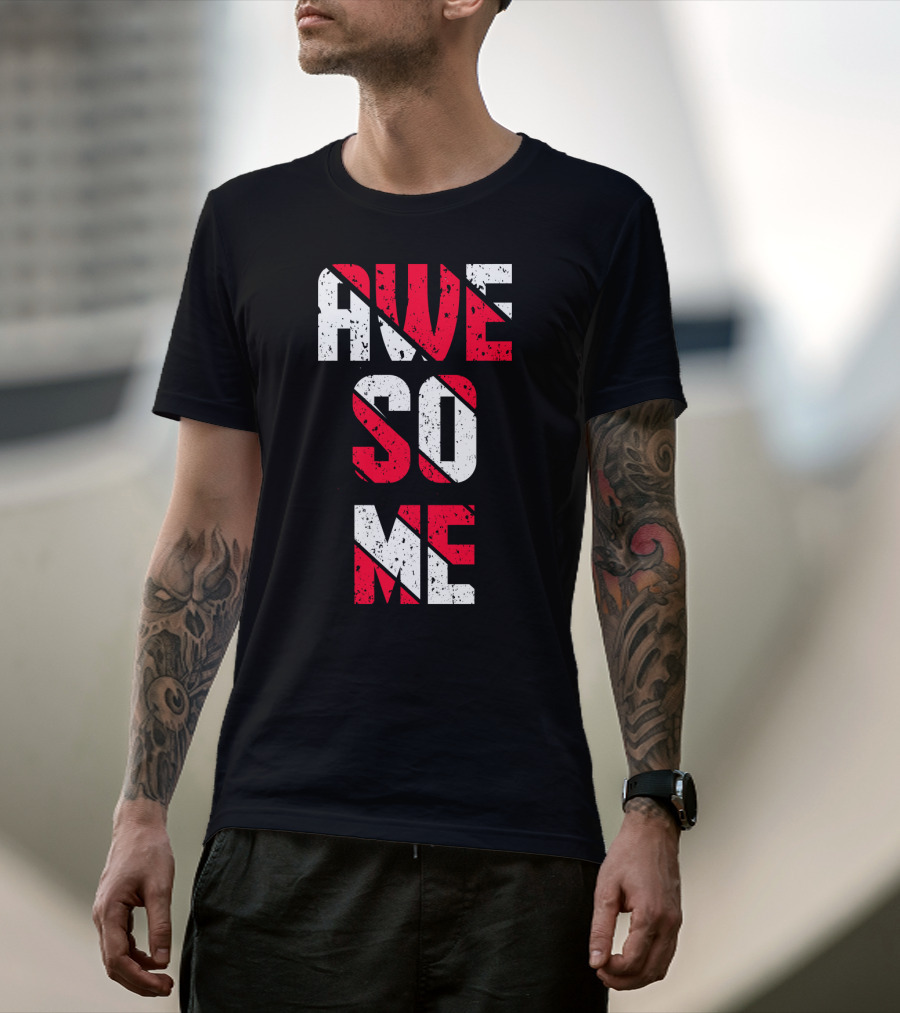 Awesome Distressed Red T-Shirt