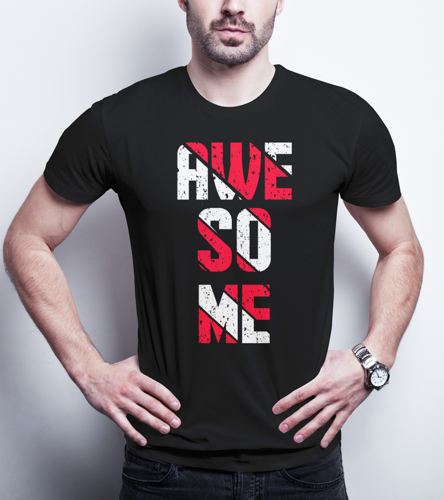 Awesome Distressed Red T-Shirt
