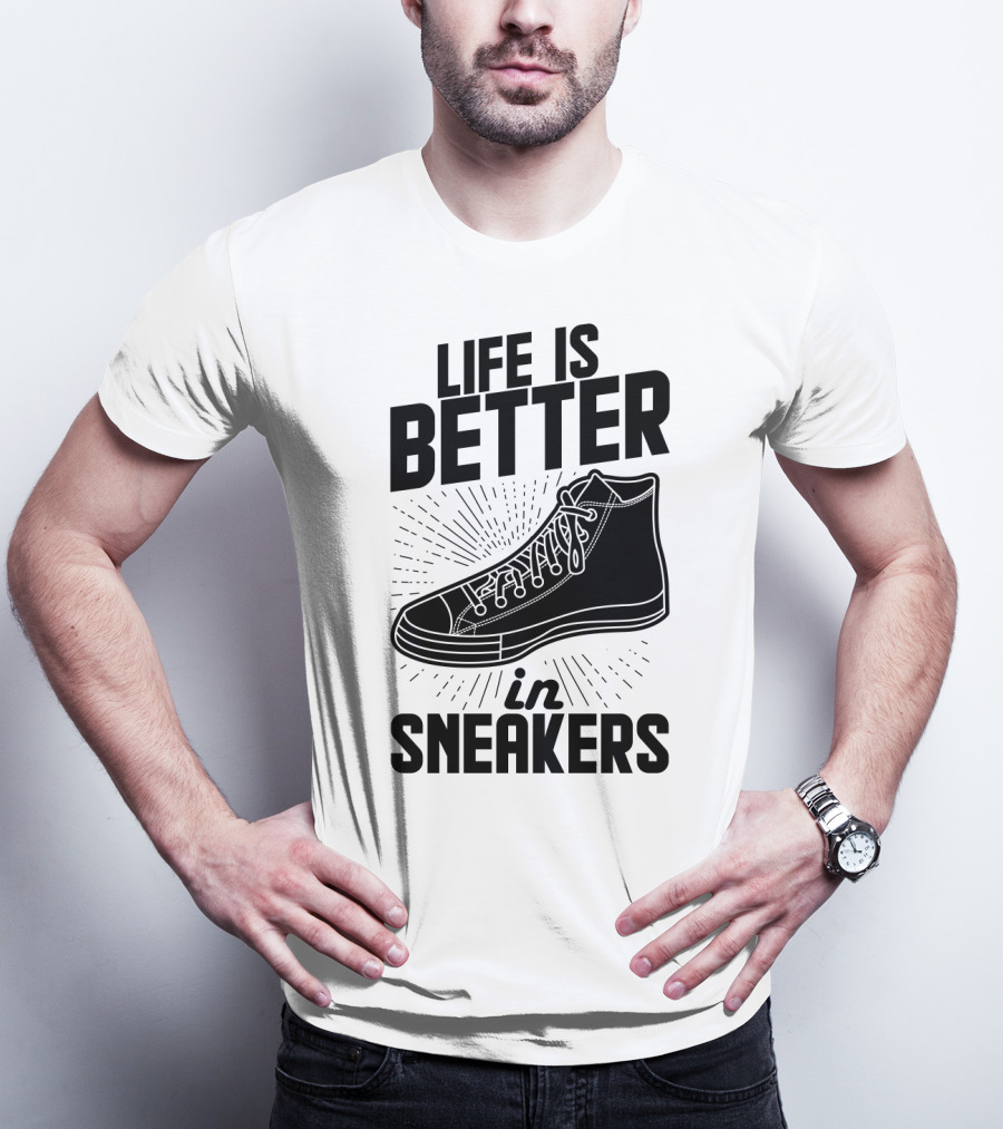 Life Is Better In Sneakers Retro High-Top T-Shirt