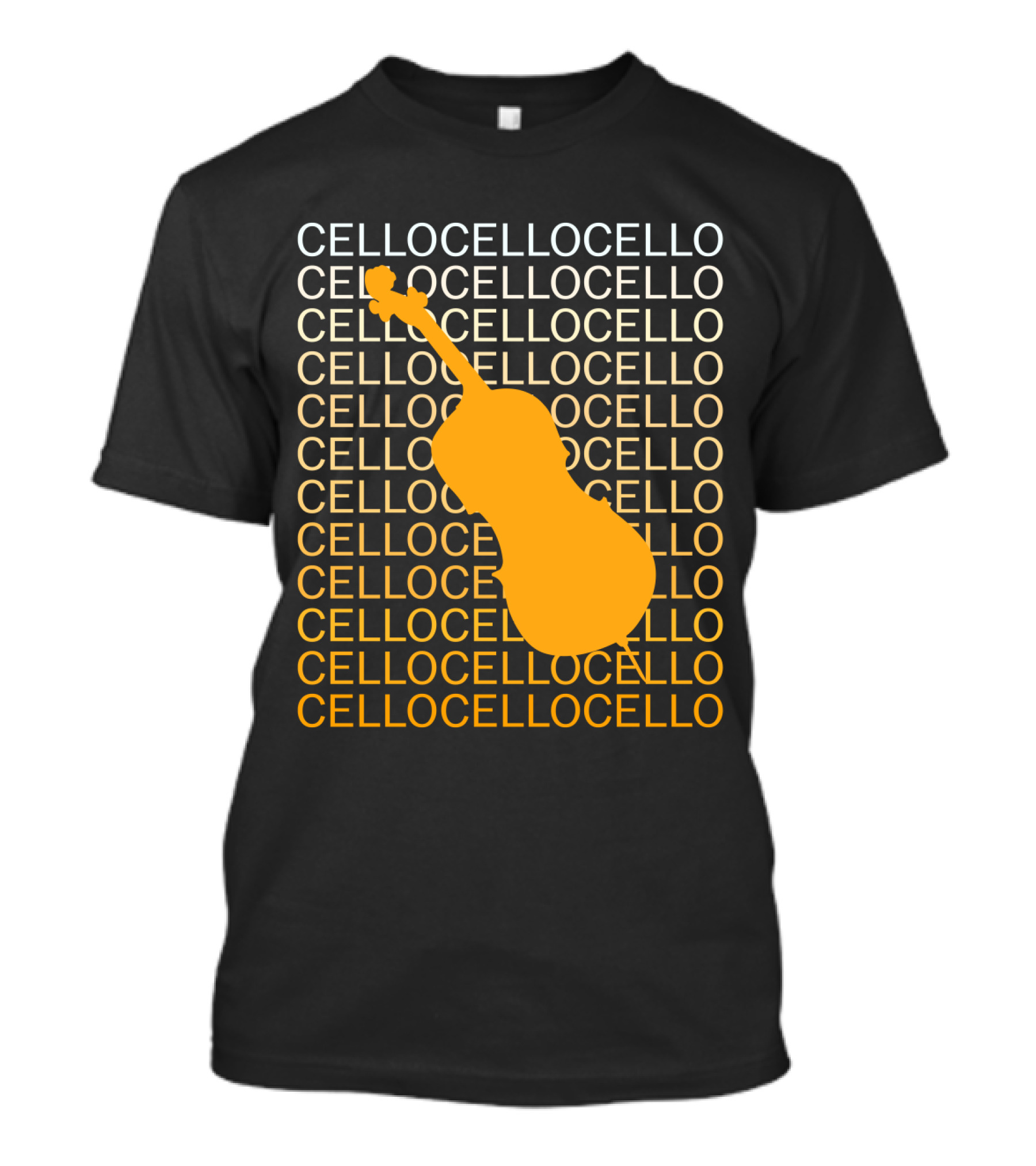 Cello Repeated Bold Pattern With Orange T-Shirt