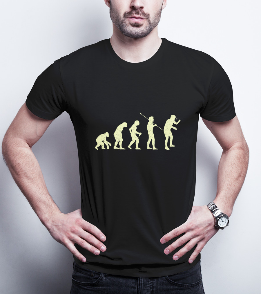 Lustiges Tischtennis Evolution Spieler Fortschritt Tischtennisspieler T-Shirt