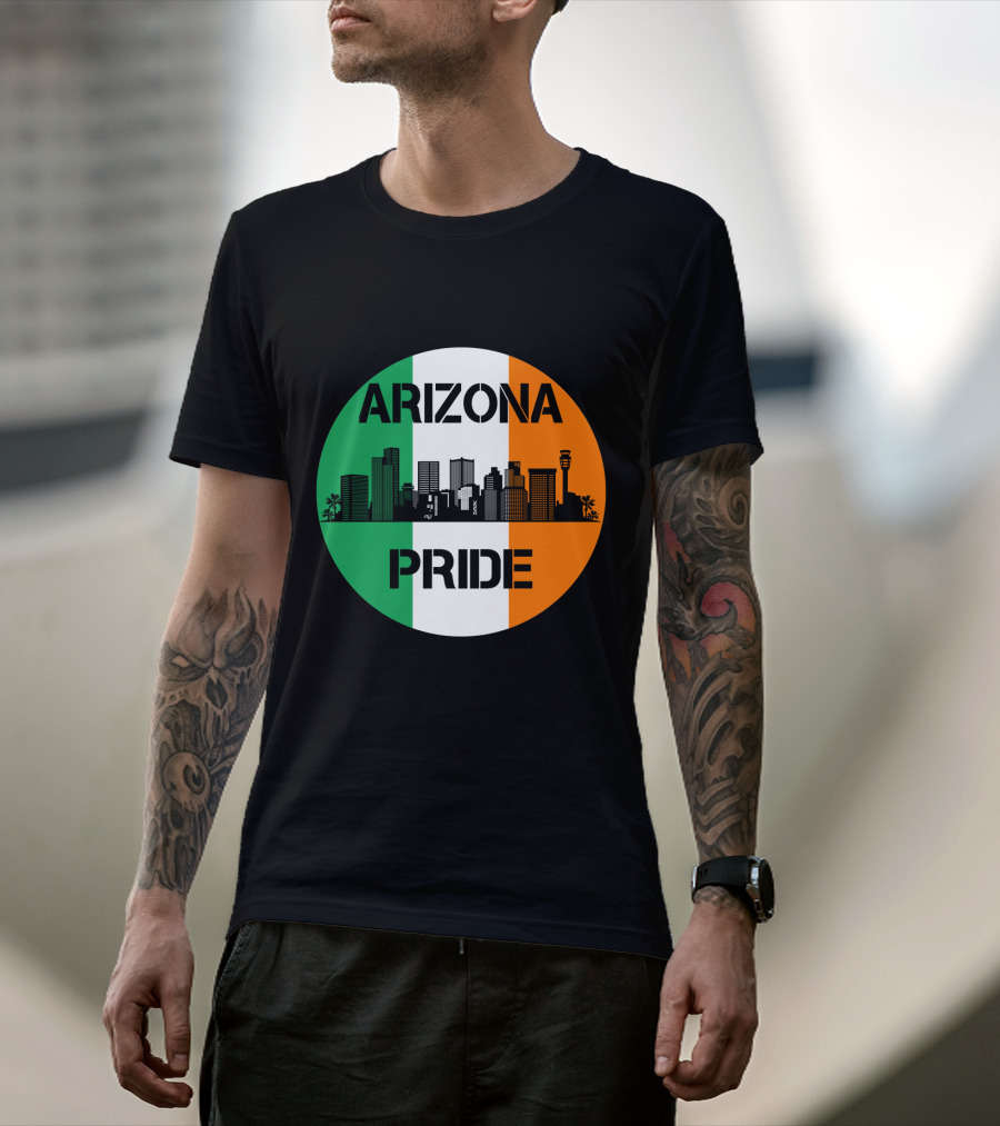 Arizona Pride Skyline With Irish Flag Colors T-Shirt