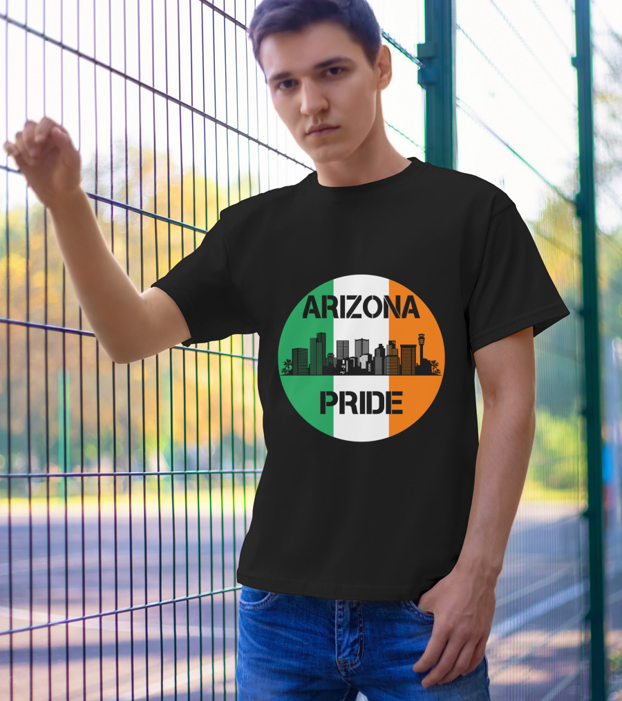 Arizona Pride Skyline With Irish Flag Colors T-Shirt
