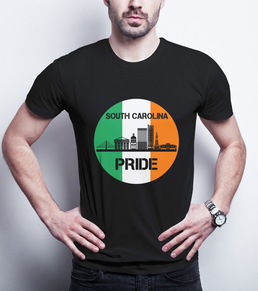 South Carolina Pride Skyline With Irish Flag Elements T-Shirt