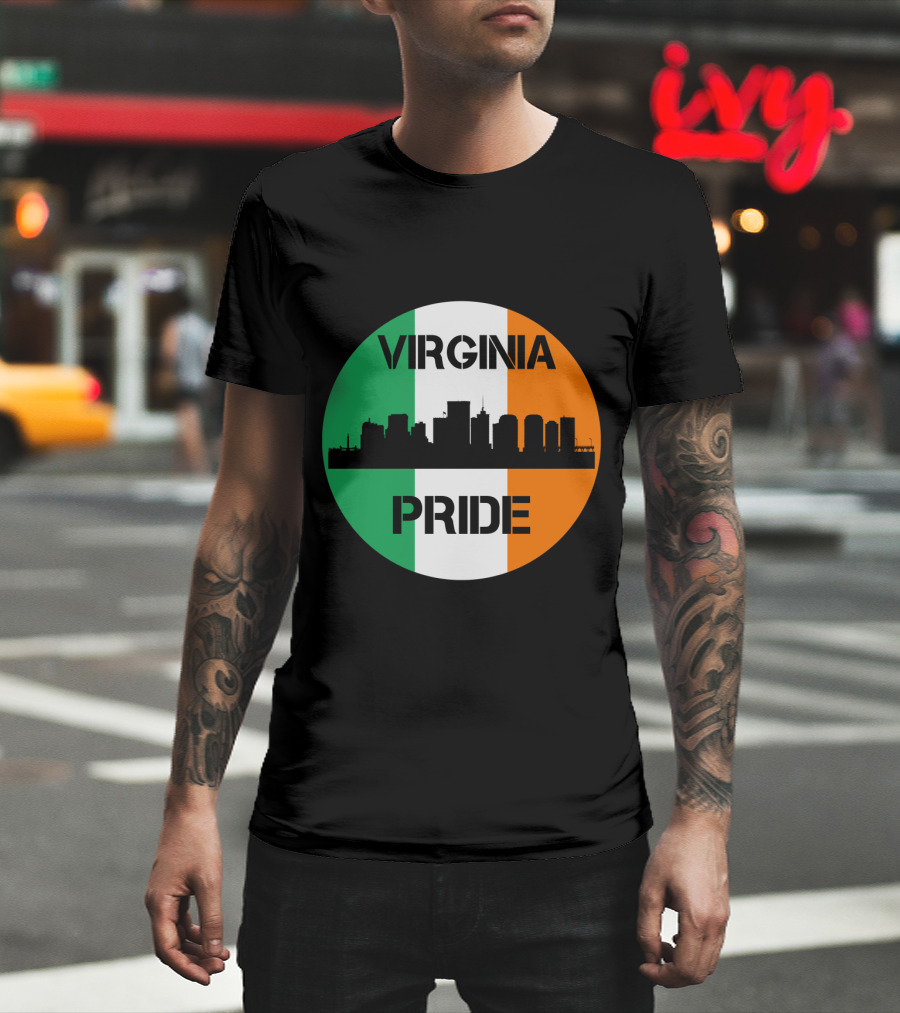Virginia Pride Irish Flag Skyline T-Shirt