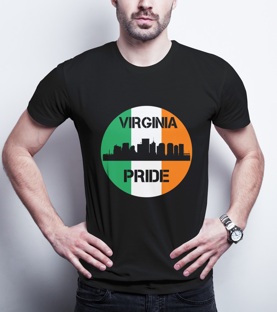 Virginia Pride Irish Flag Skyline T-Shirt