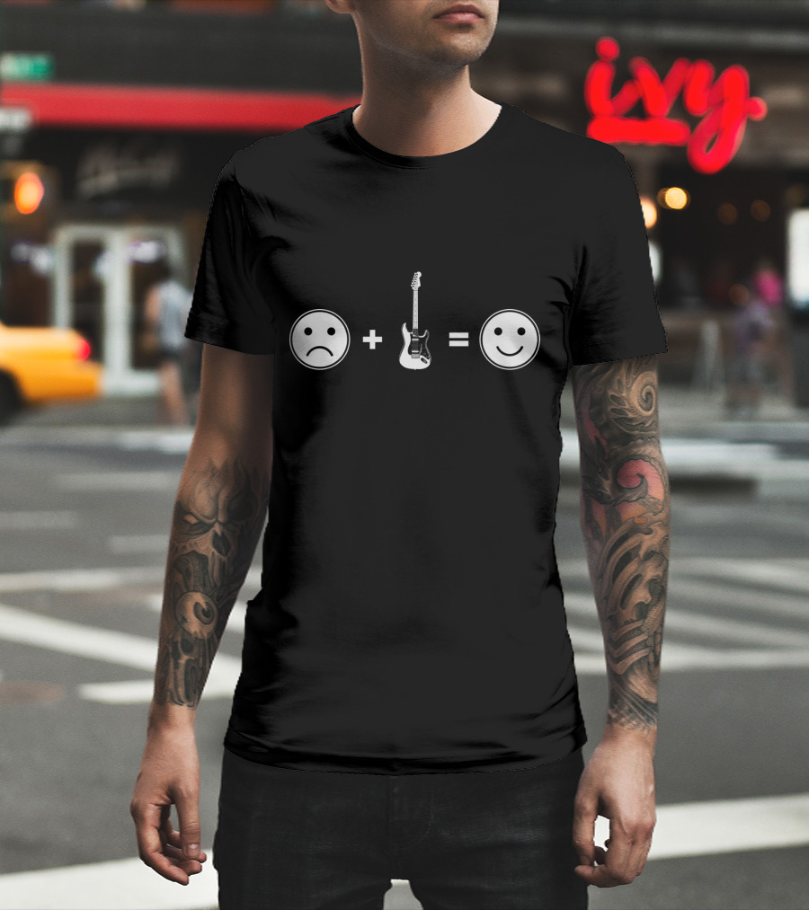 Bass Player Bass Equals Happiness Sad Plus Guitar Equals Happy T-Shirt