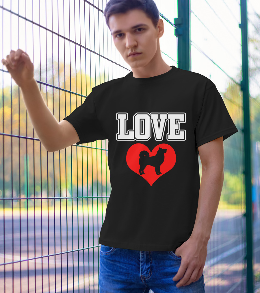 LOVE Heart Shiba Inu Dog Pet Lover T-Shirt