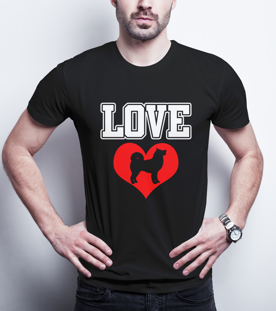 LOVE Heart Shiba Inu Dog Pet Lover T-Shirt